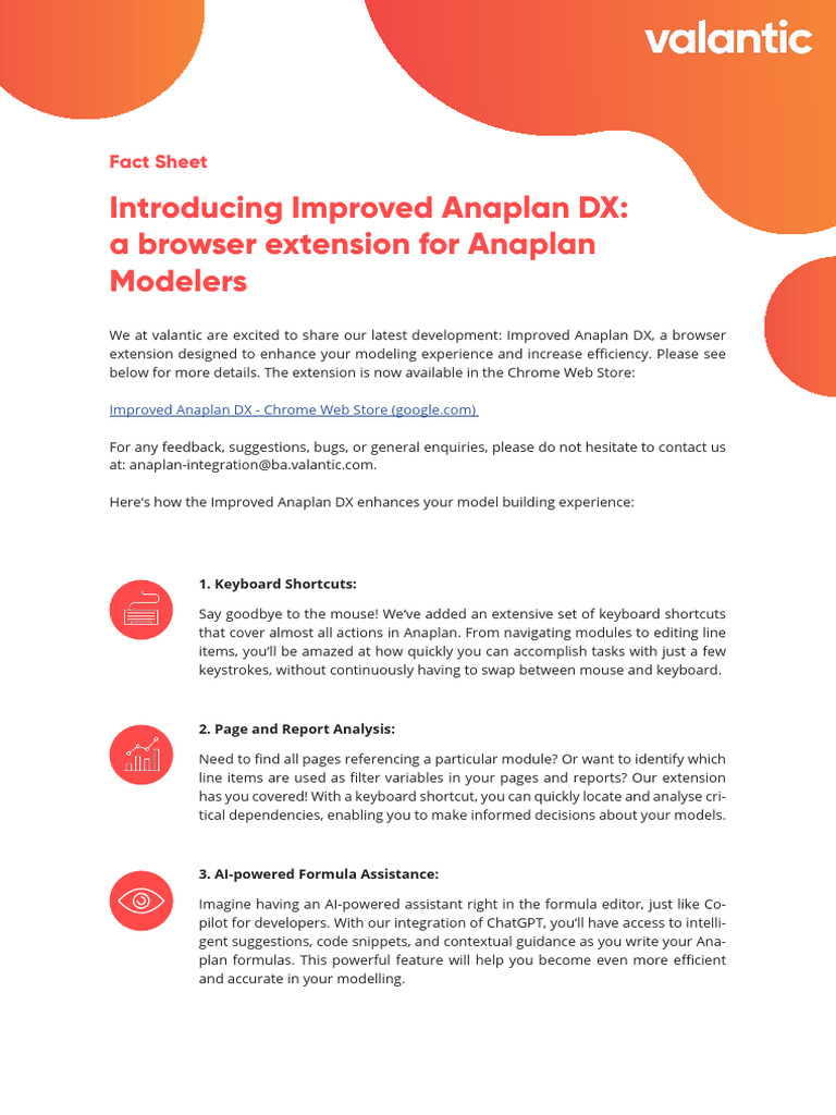 Valantic Business Analytics Anaplan DX Fact Sheet Eng | PDF | Computer ...