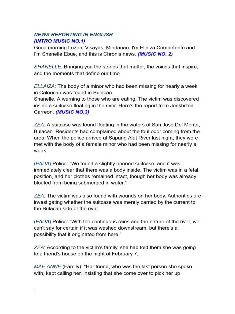 News Reporting in English | PDF | Storms | Natural Disasters