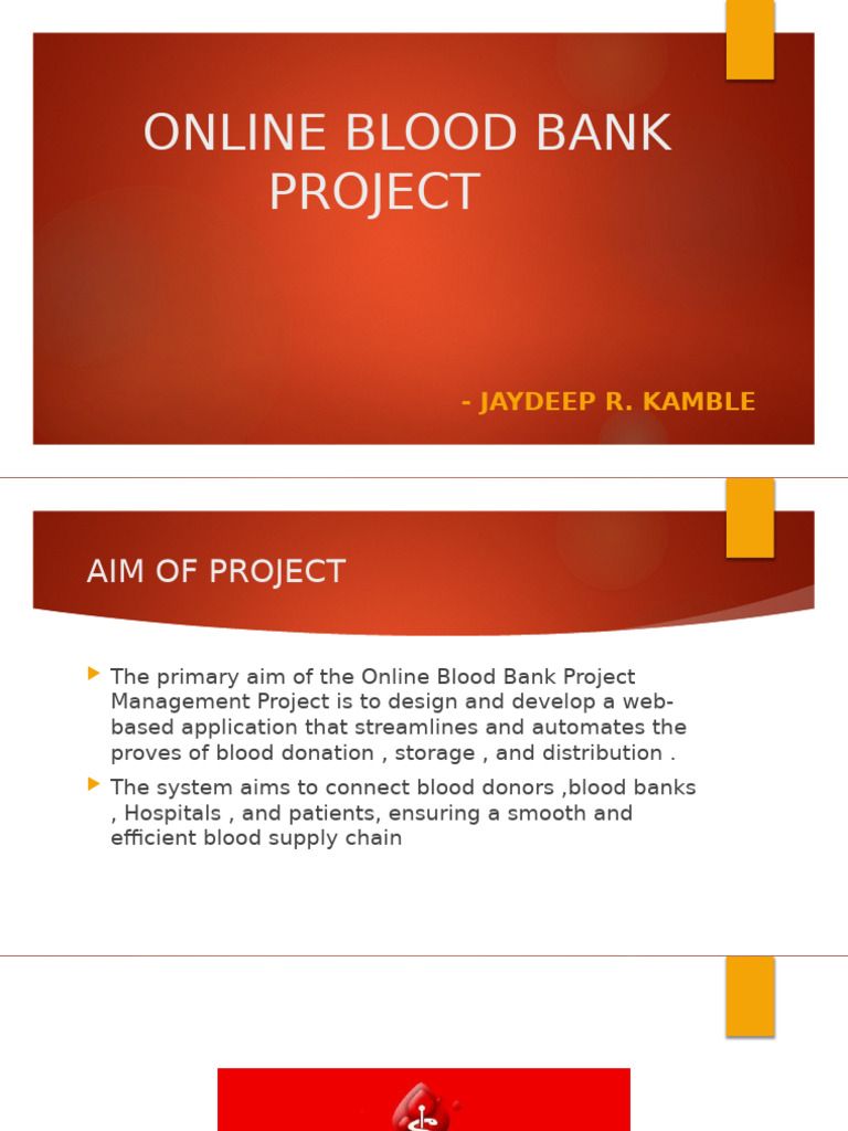 Online Blood Bank Project | PDF