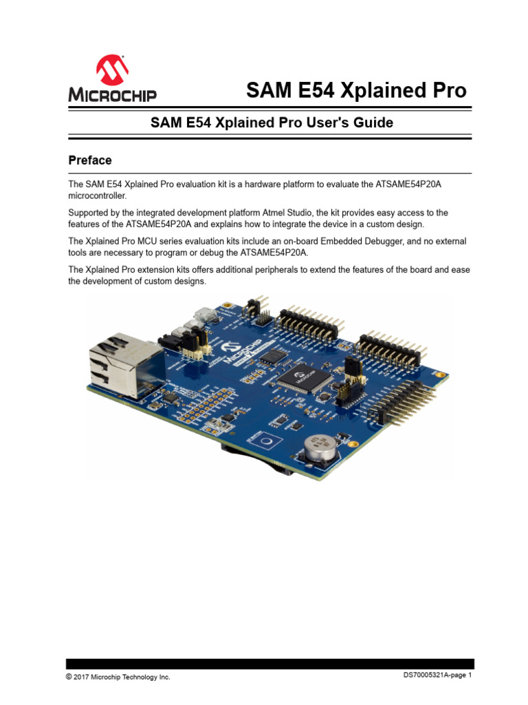 SAM E54 Xplained Pro User's Guide | PDF | Microcontroller | Usb