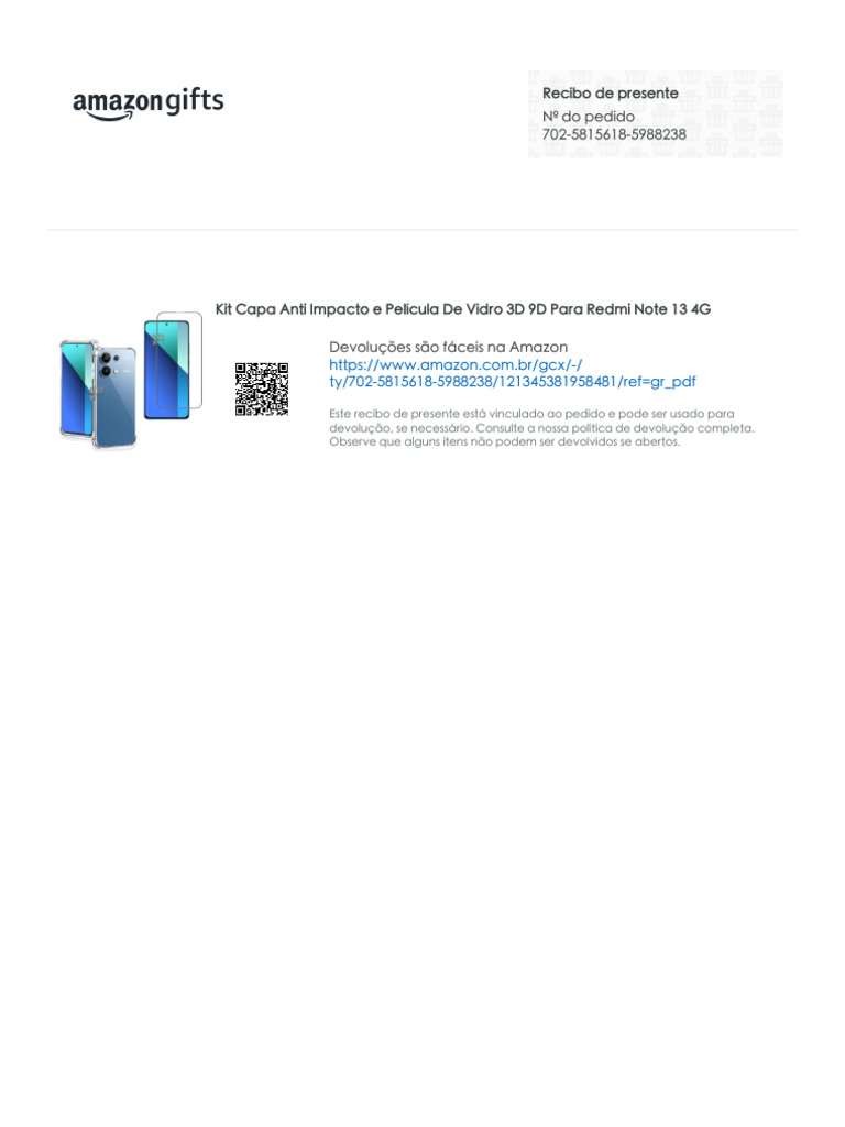 Amazon Gift Receipt | PDF