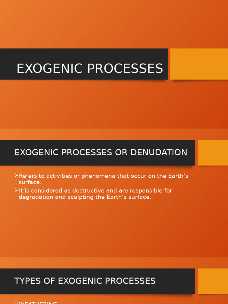 Understanding Exogenic Processes: Weathering, Erosion, and ...