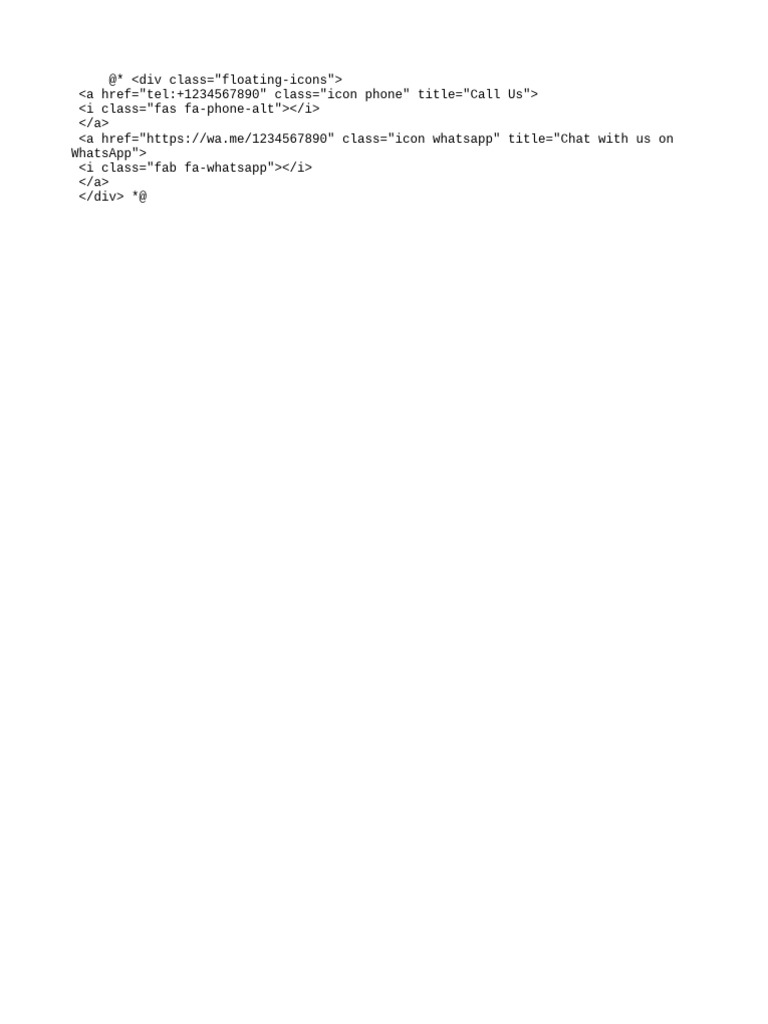 Floating Phone and WhatsApp Icons | PDF