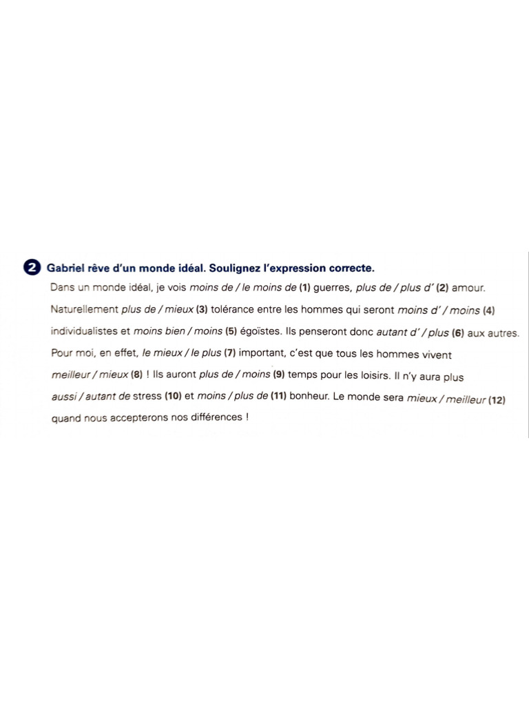 French Comparison | PDF