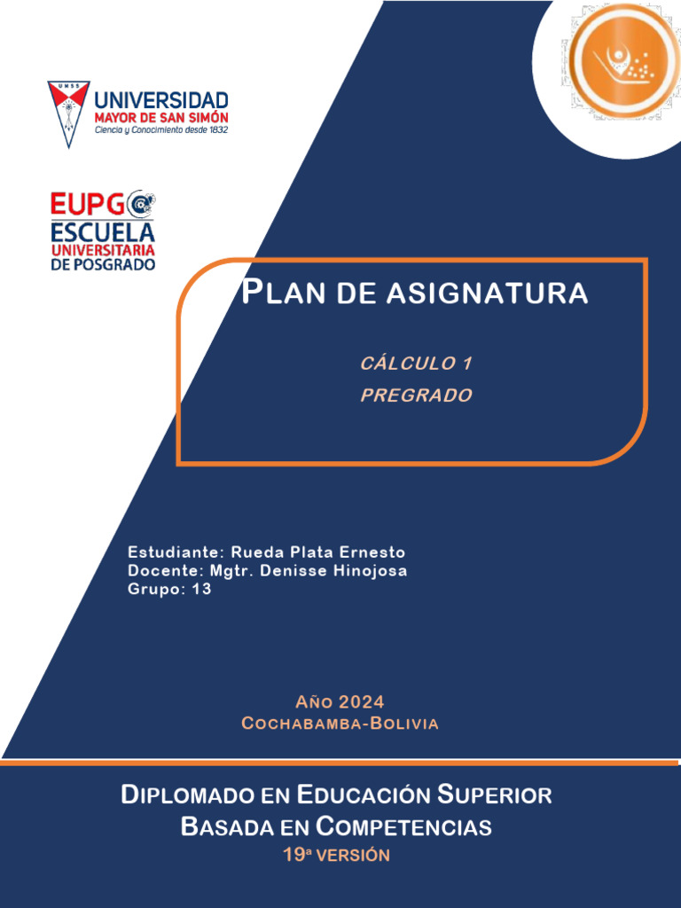 M2 Plan de Asignatura ERP | PDF | Derivado | Integral