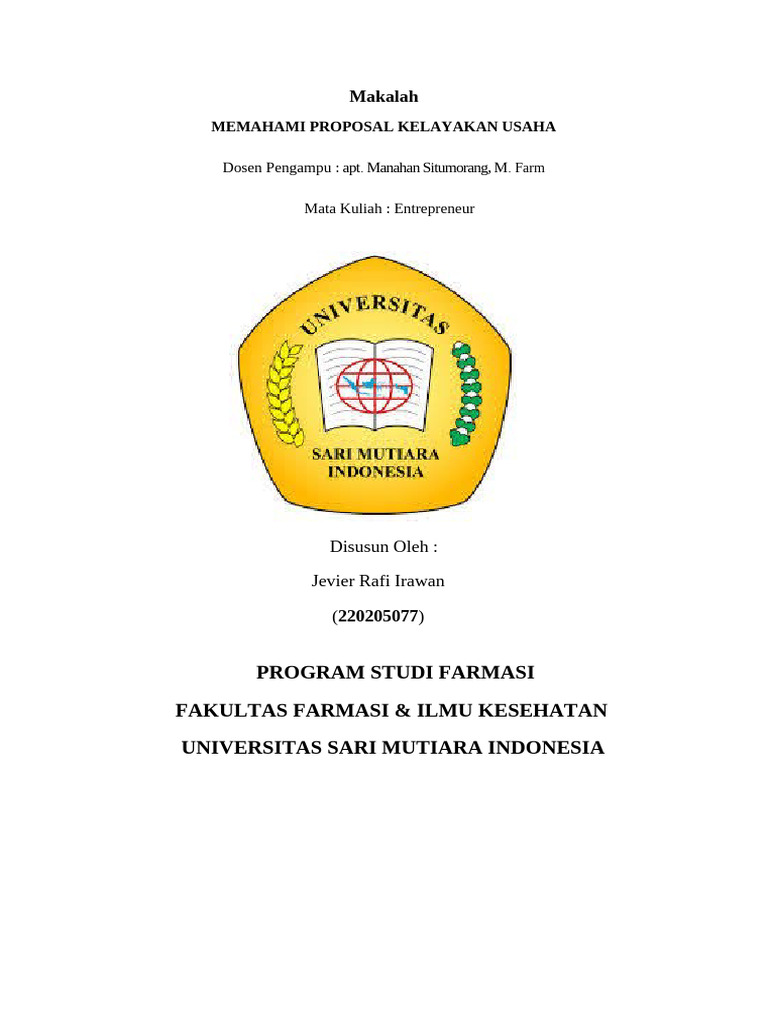 Makalah 5 Memahami Proposal Kelayakan Usaha | PDF