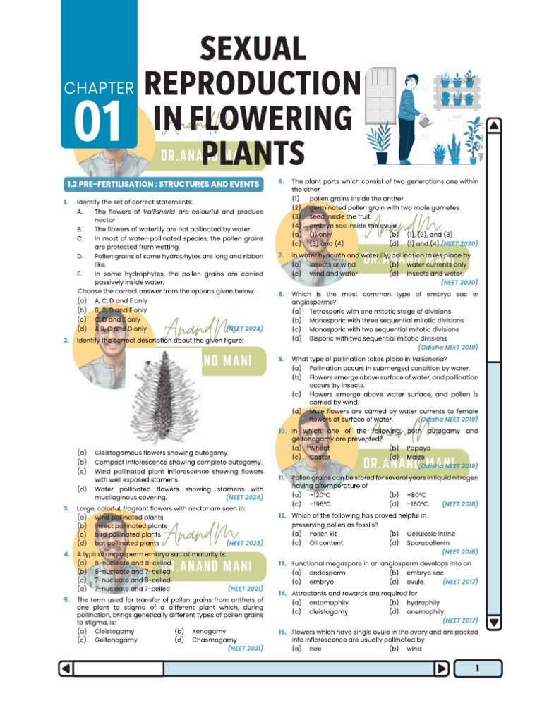 10 yr pyq class XII neet biology | PDF