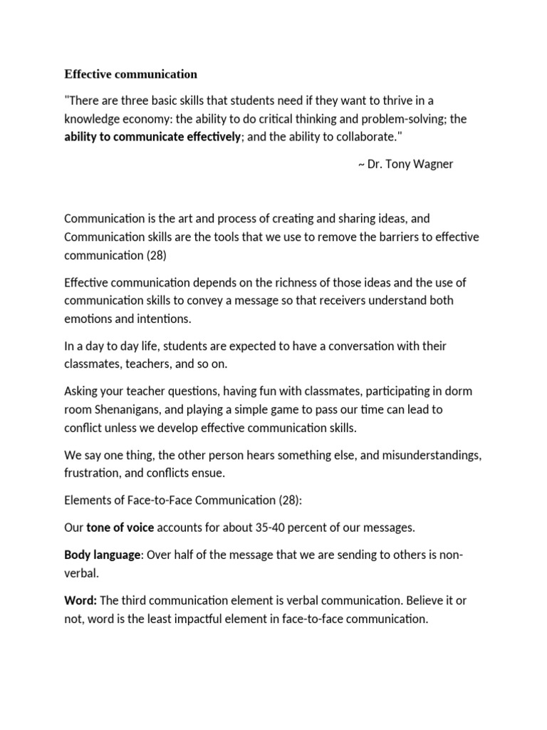 Mastering Effective Communication Skills | PDF | Communication ...