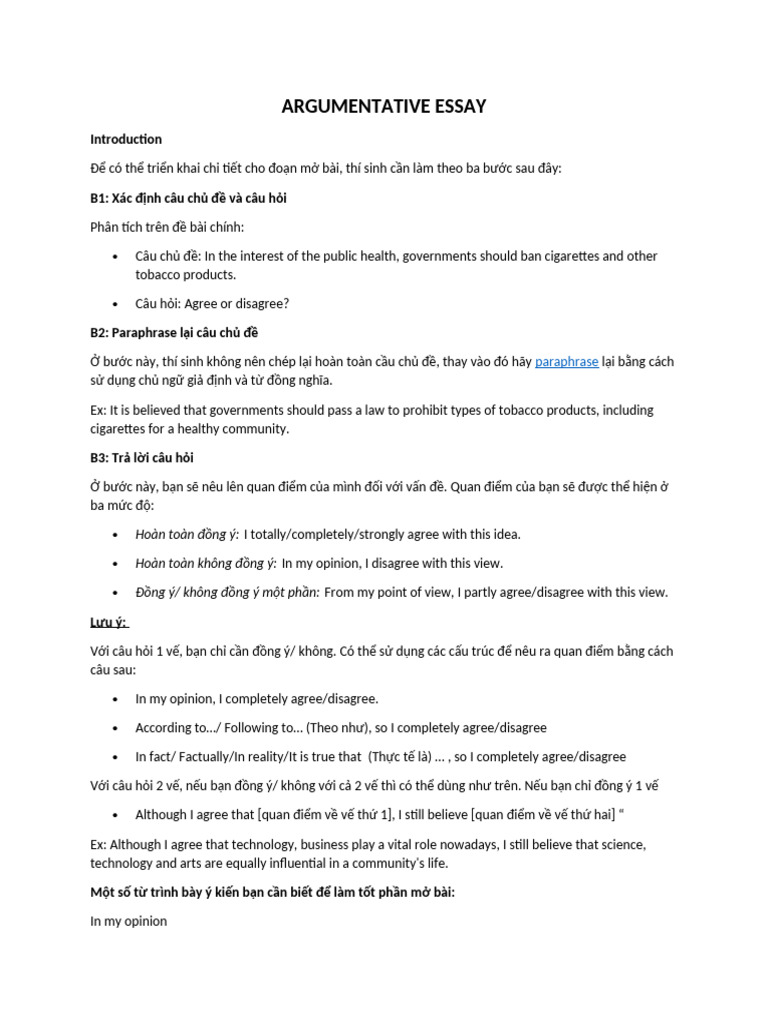 Argumentative Essay | PDF