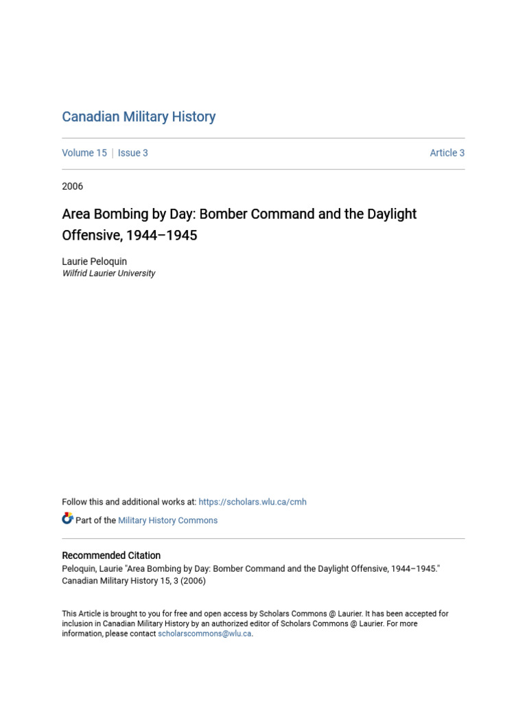 Area Bombing by Day | PDF | Raf Bomber Command | Bomber