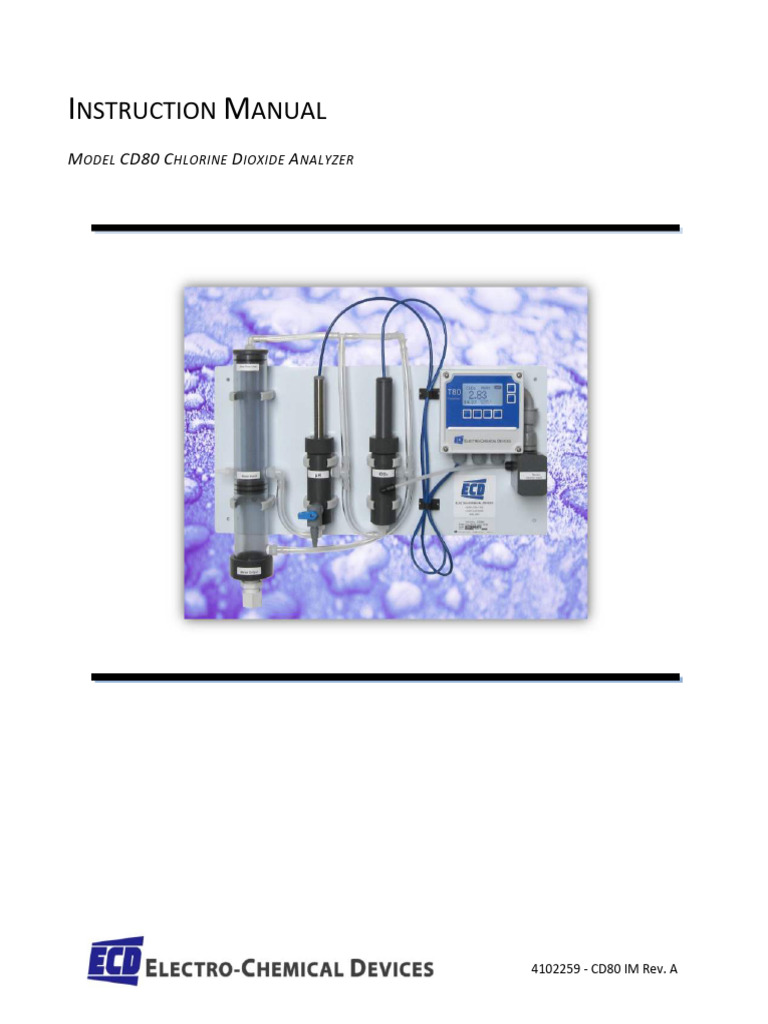 CD80 Instruction Manual Rev A J2219 | PDF | Legal Liability | Chlorine