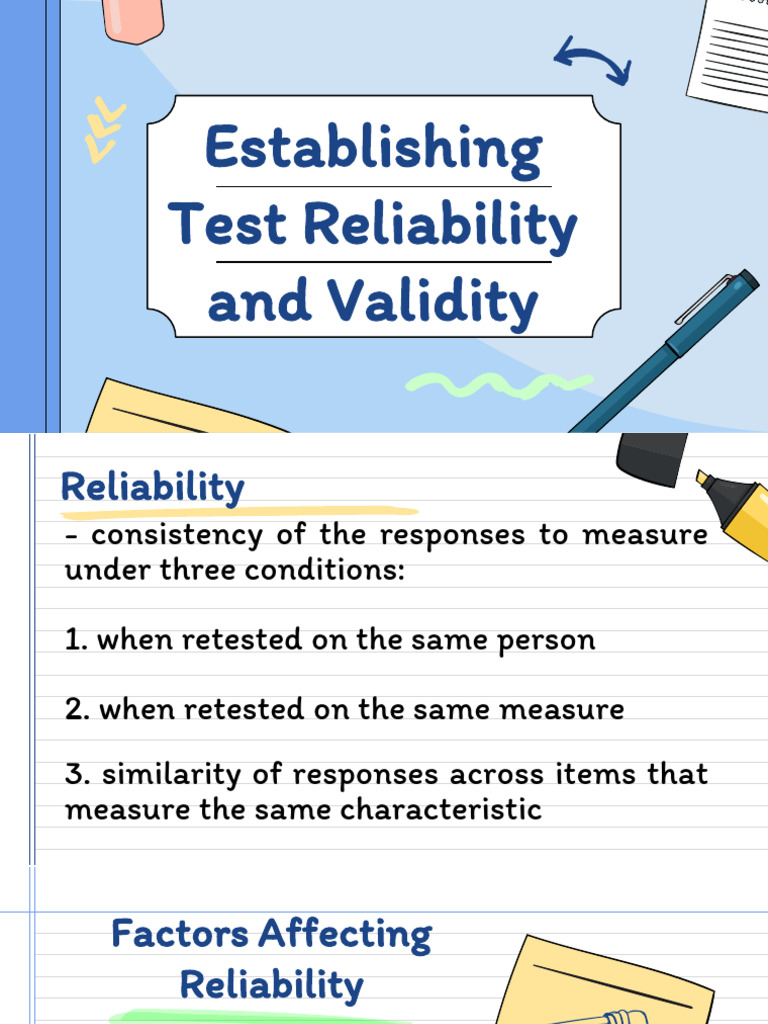 Validity and Reliability - Removed 1 | PDF | Validity (Statistics) | Statistical Analysis