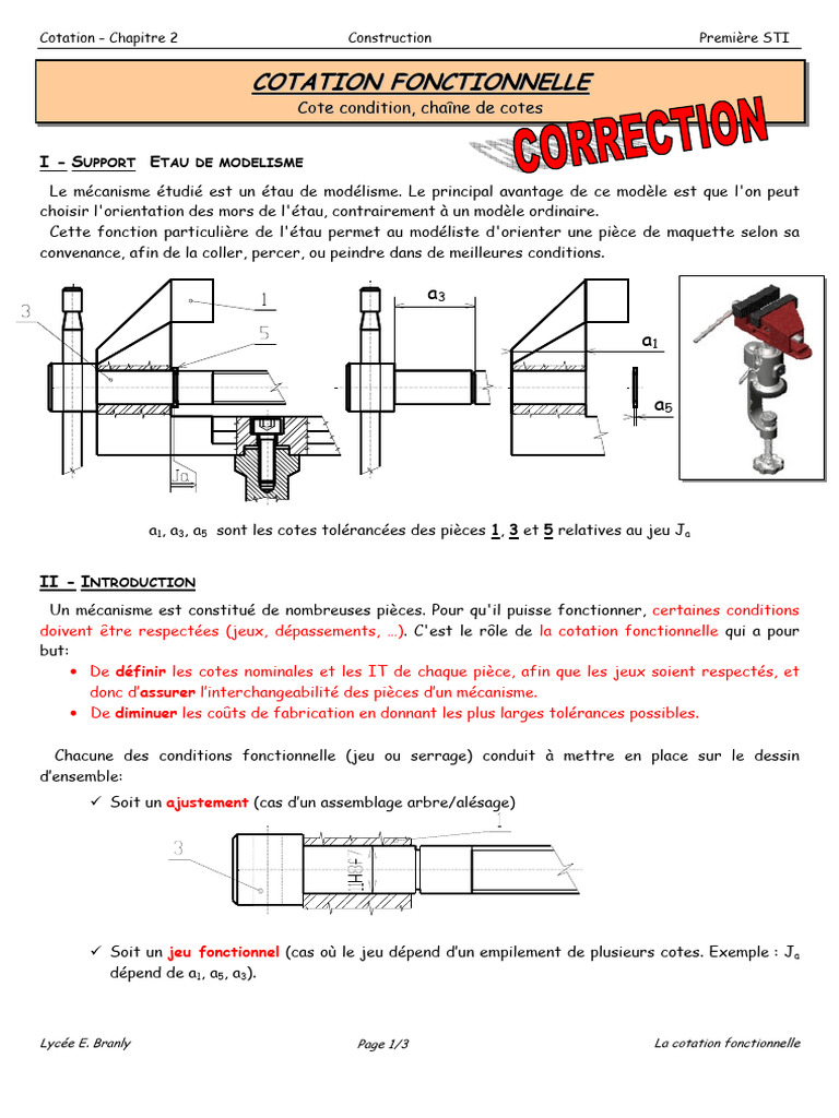 Cours Cotation Fonctionnelle Prof | PDF
