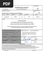 Authorized Release Certificate: Faa Form 8130-3, Airworthiness Approval ...