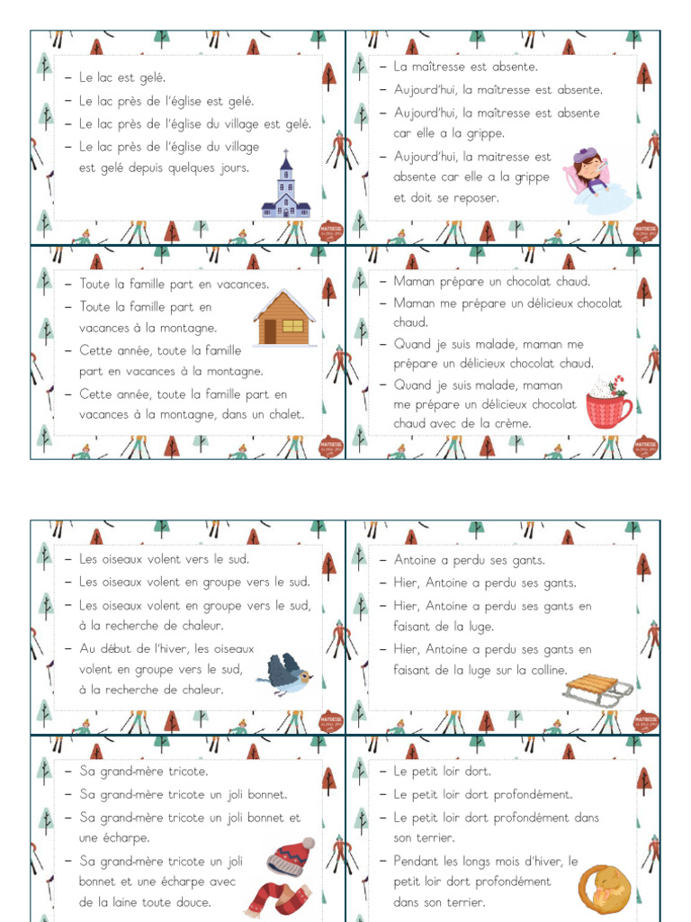 Cartes À Lire - Hiver | PDF