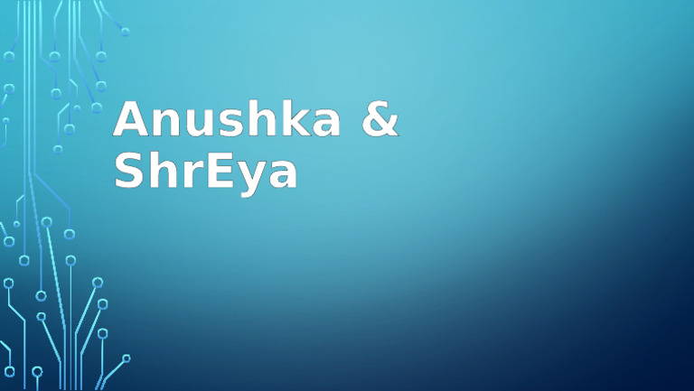 Anushka & ShrEya | PDF
