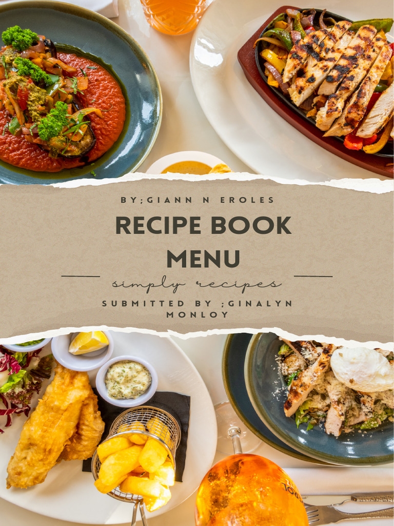 Colorful Modern Cookbook Book Cover | PDF