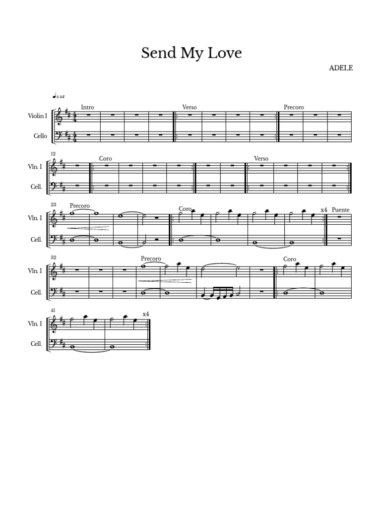 Send My Love - ADELE (Cuerdas) | PDF