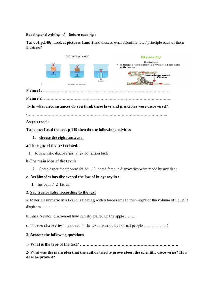 Reading and Writing (Science Fiction | PDF