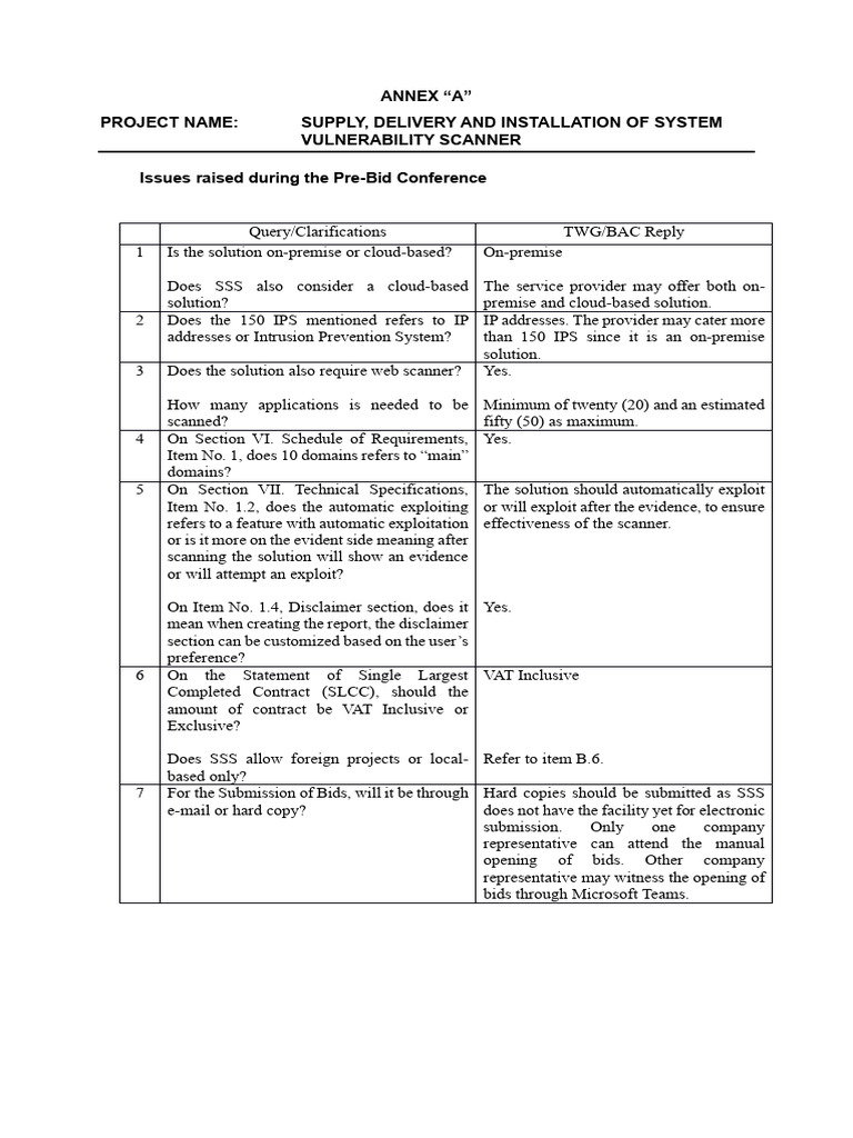 Annex A Itb SSS Goods 2021 002 | PDF | Specification (Technical ...