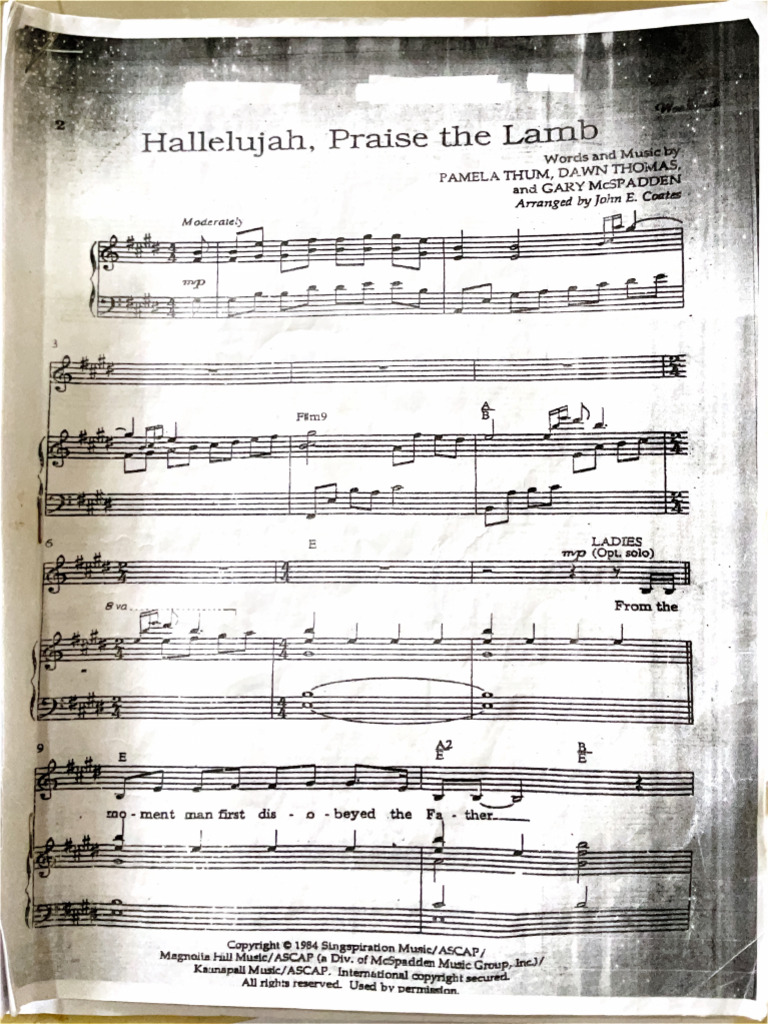 Hallelujah, Praise The Lamb! | PDF