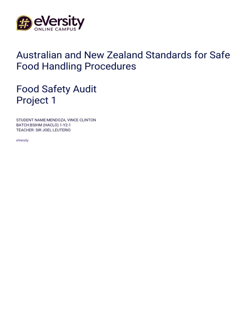 Food Safety Audit Report: Taste of Seasons | PDF | Food Safety | Audit