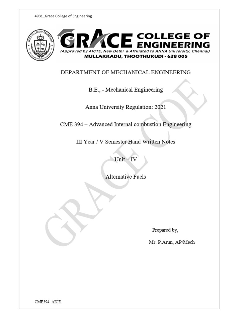 V Mech CME394 AICE QB Unit4 | PDF | Liquefied Petroleum Gas | Gasoline