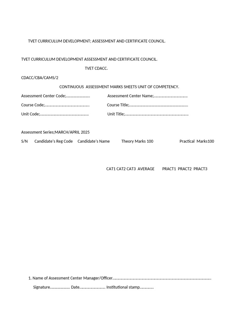 Tvet Curriculum Development | PDF