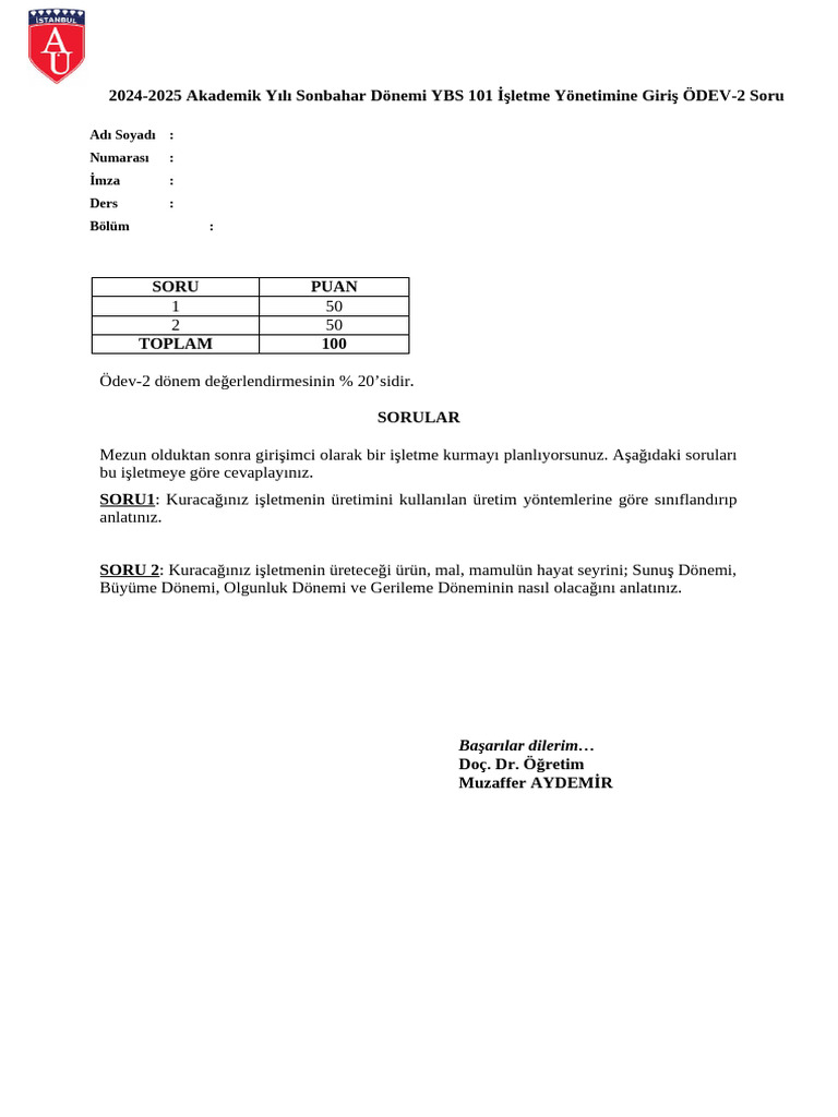 YBS_101_ÖDEV-2-SORU | PDF