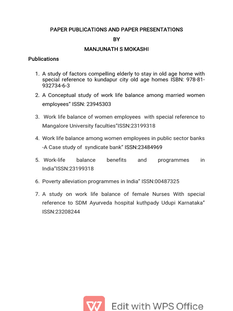 Publication and Presentation | PDF