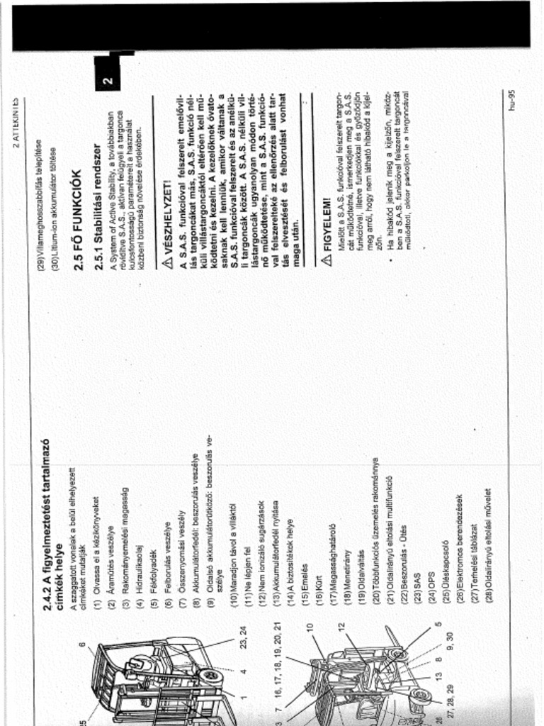 Targonca Vezérlőszervek - Jelölések | PDF
