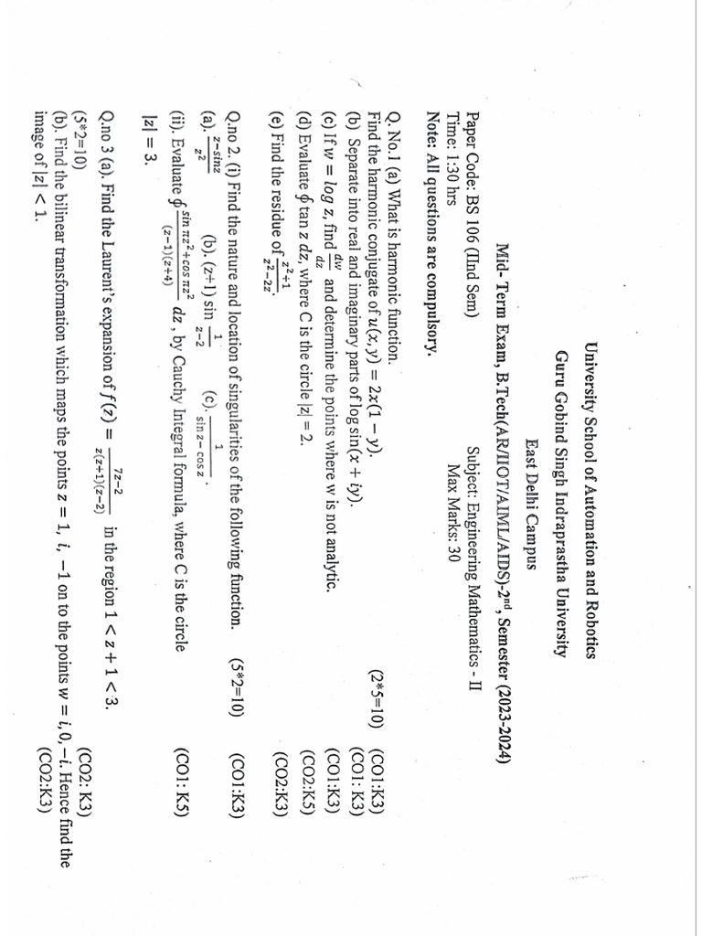 mid sem 2 question paper_2027 yr by Himanshu Raj (1) | PDF