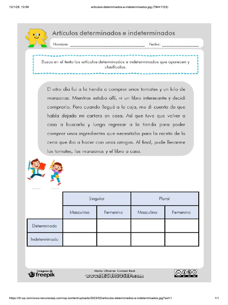 articulos-determinados-e-indeterminados CEP 2 | PDF