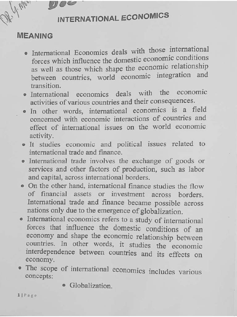 International Economics | PDF