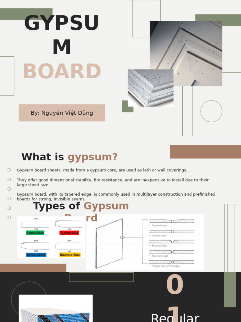 Types of Gypsum Board Explained | PDF