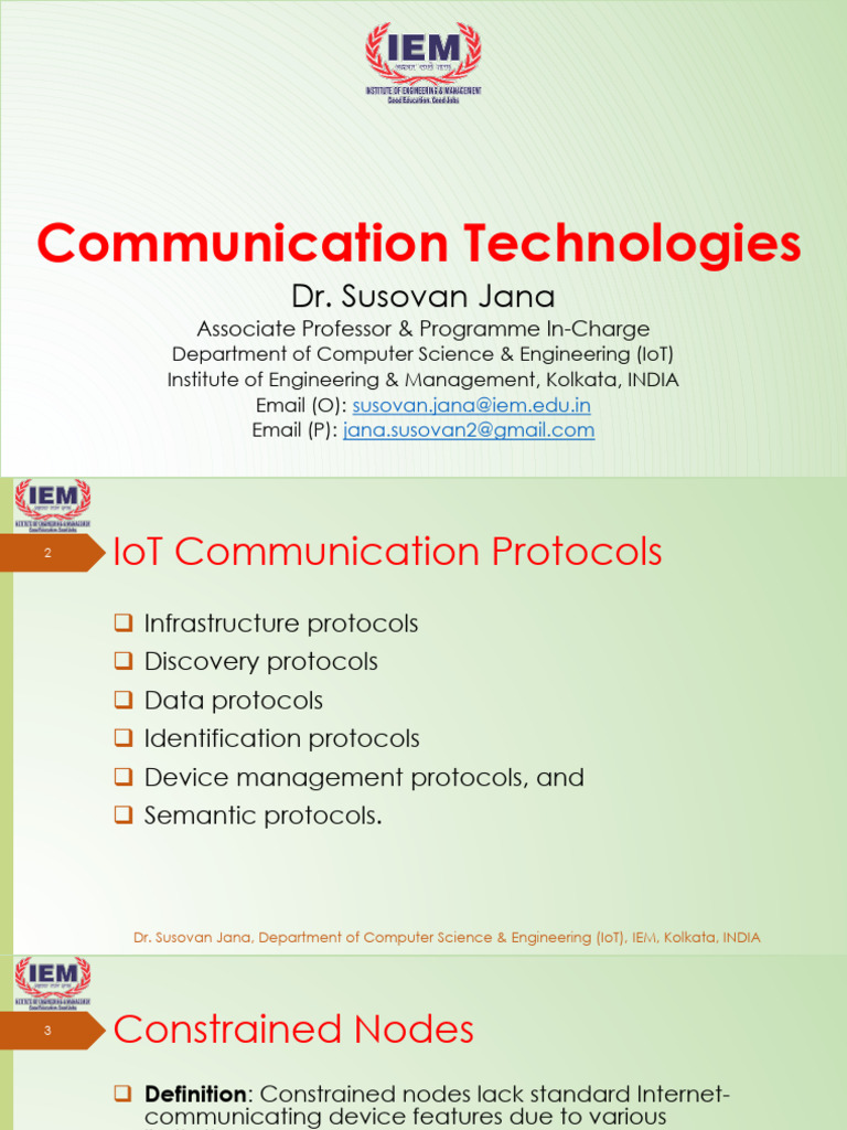 IoT Communication Protocols Overview | PDF | Computer Network ...