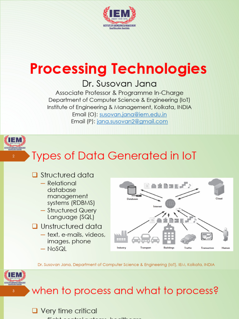 IoT Data Processing Technologies Overview | PDF | Computer Network ...