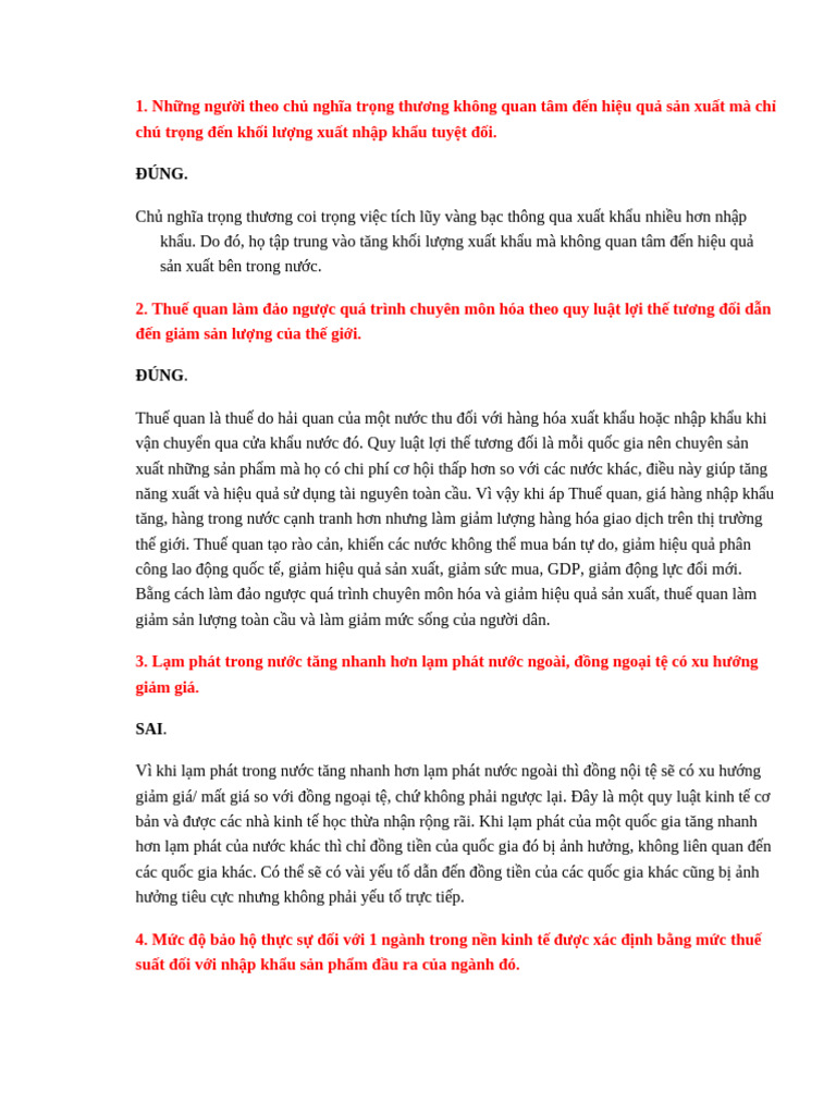 Câu hỏi KTQT | PDF