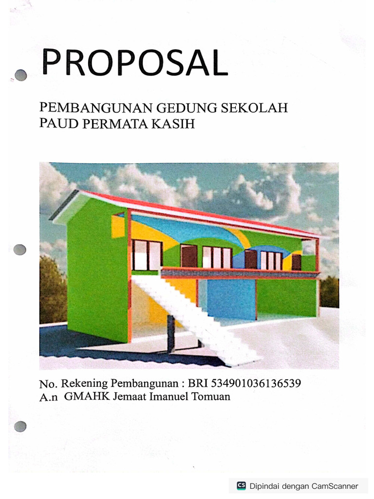 Proposal Pembangunan Paud Permata Kasih Tomuan | PDF