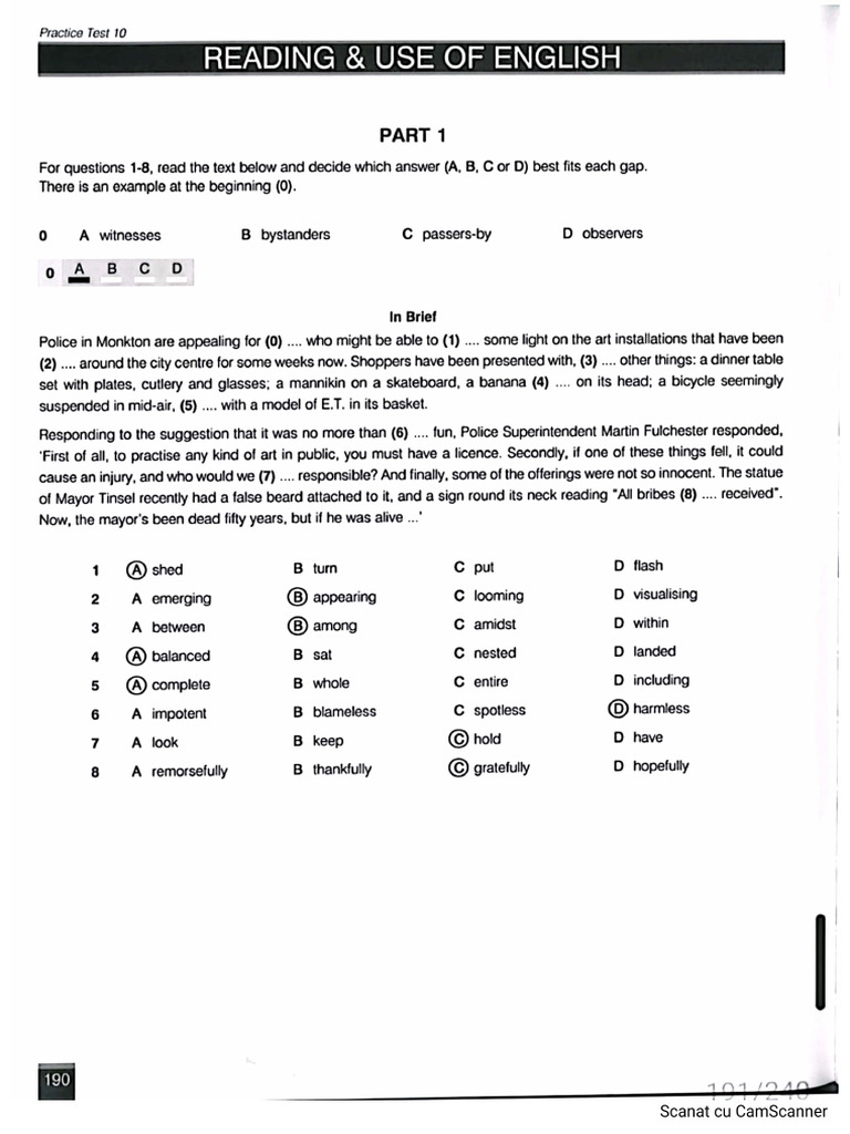 Grivas Practice Tests 10 | PDF