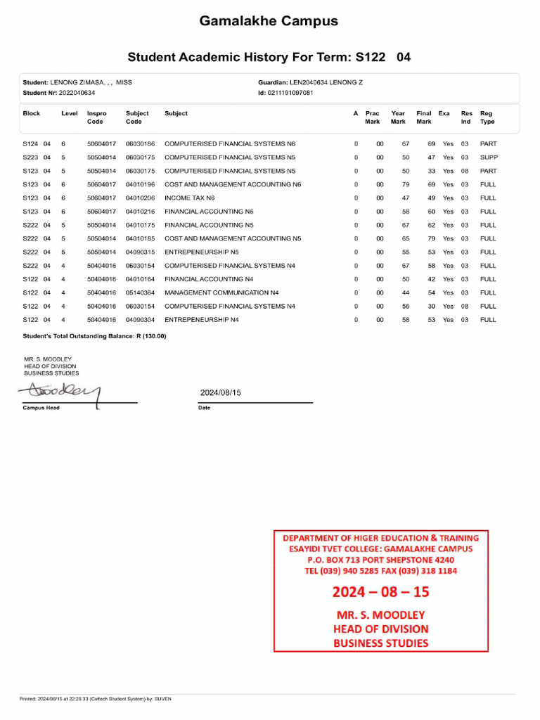 Academic History | PDF