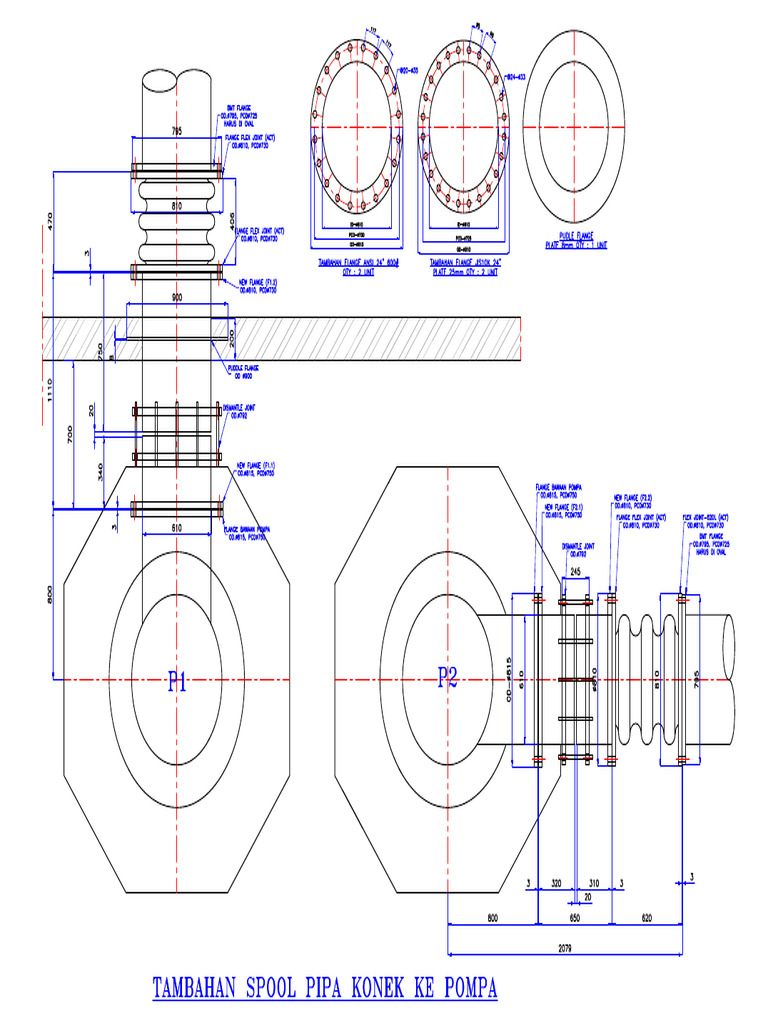Spool Discharge Falnge Pompa KBN | PDF