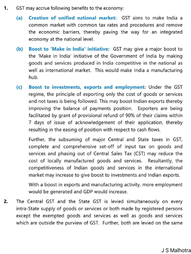 GST CH 1 Answers | PDF