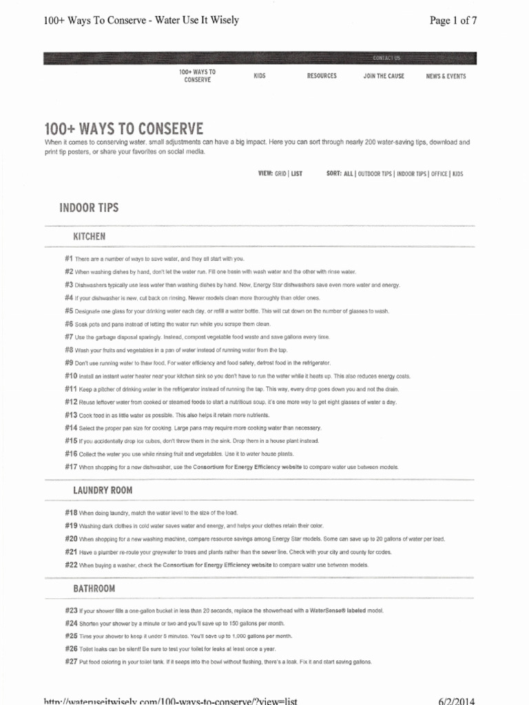 Steps Conserve-Water 03 | PDF | Dishwasher | Shower