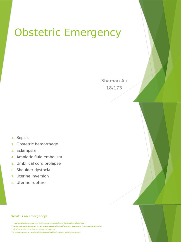 Obstetric Emergencies | PDF