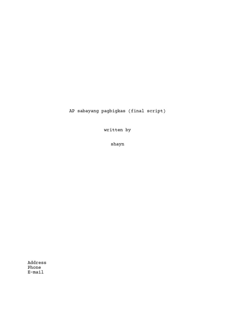 AP Sabayang Pagbigkas (Final Script) (AP Sabayang Pag Bigkas) | PDF