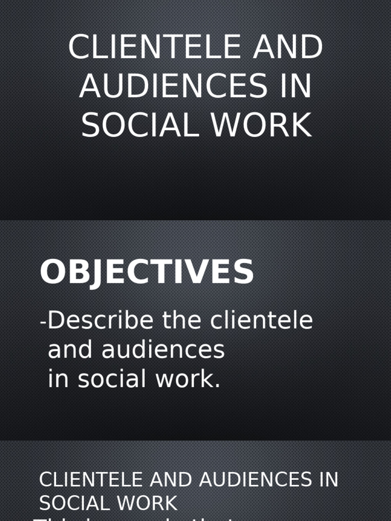 Clientele Social Work | PDF
