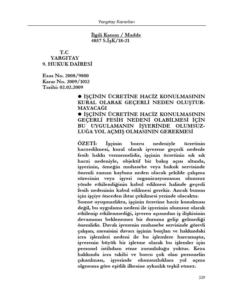 Yarg Tay Kararlar | PDF