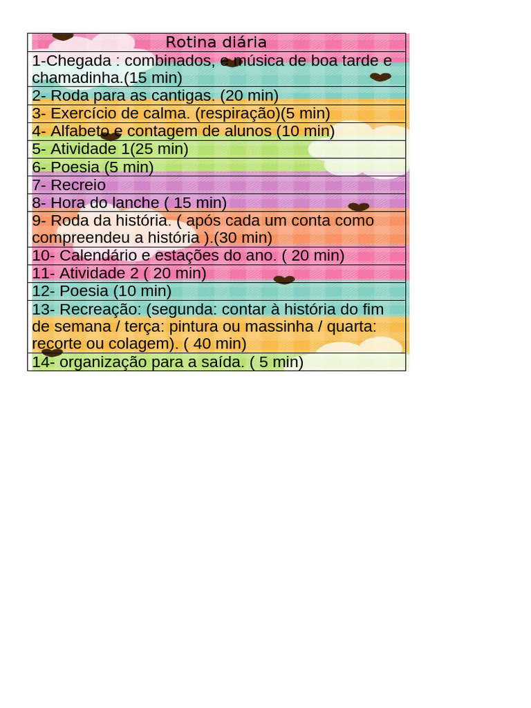Rotina Diária | PDF