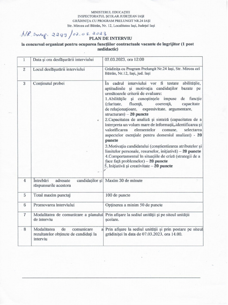 Plan de Interviu | PDF